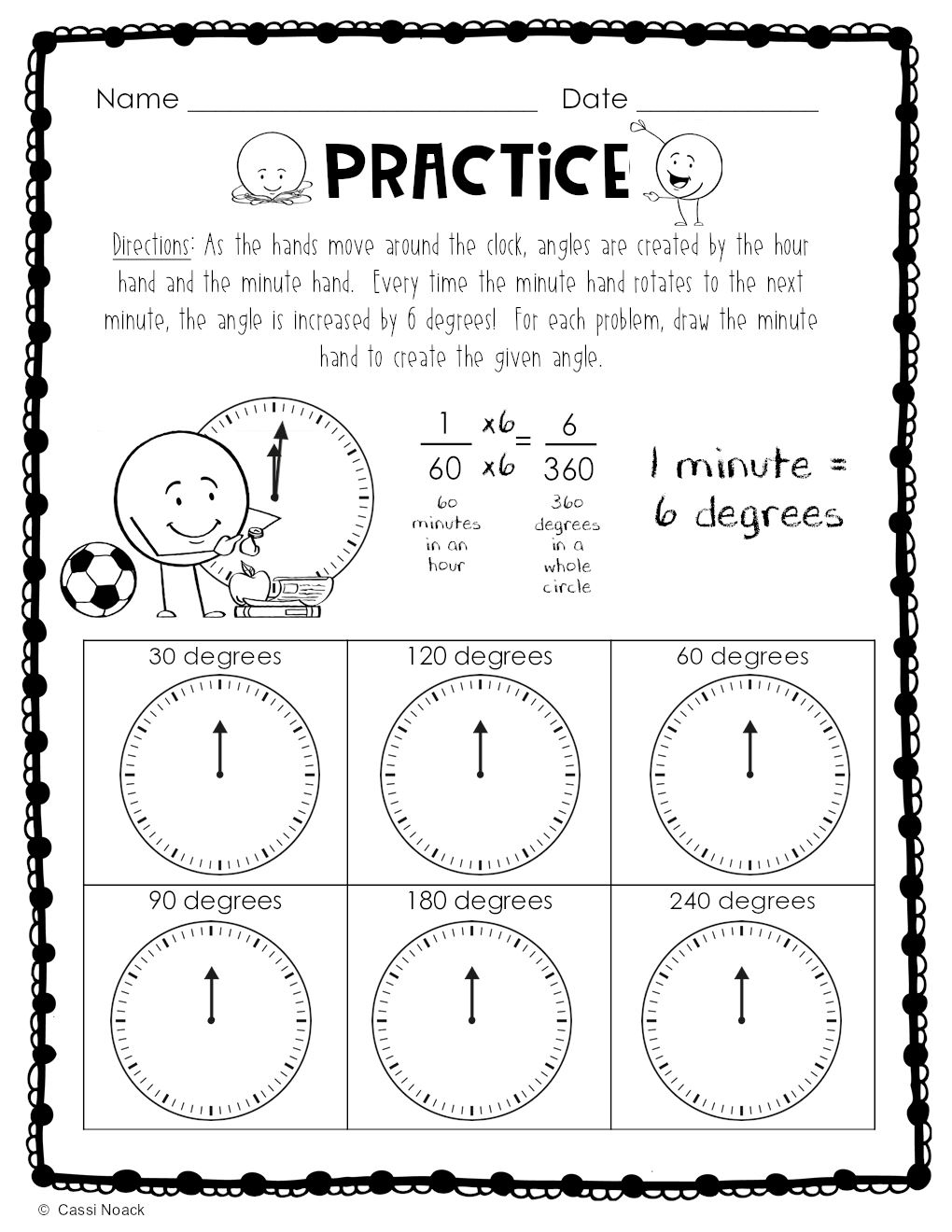 Time for Angles - Angles, Degrees, and Clocks - Minds in Bloom Unlimited