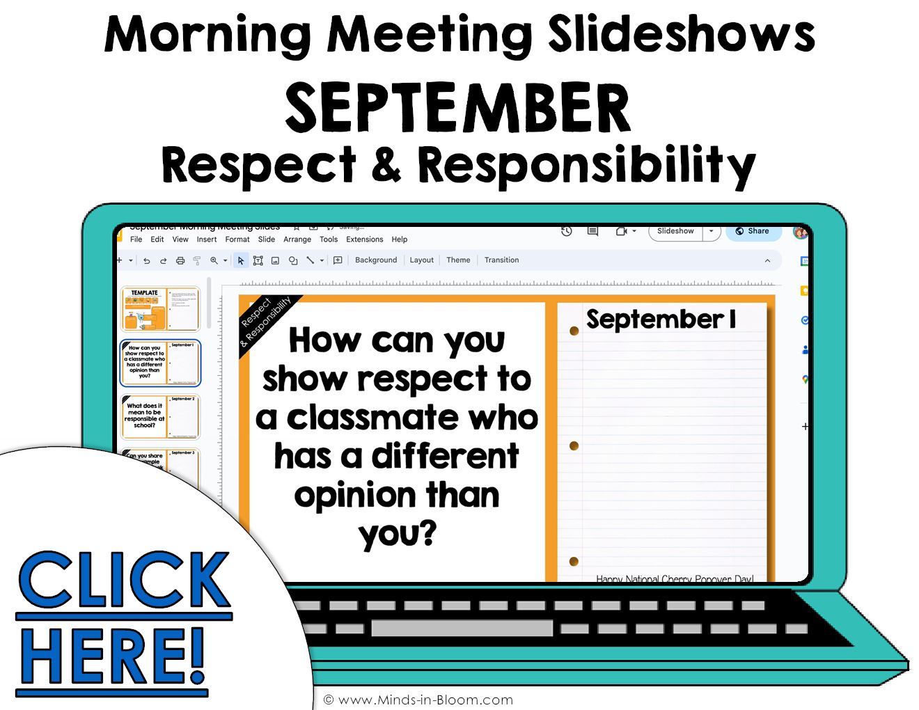 Morning Meeting Questions - SEPTEMBER - Respect and Responsibility ...