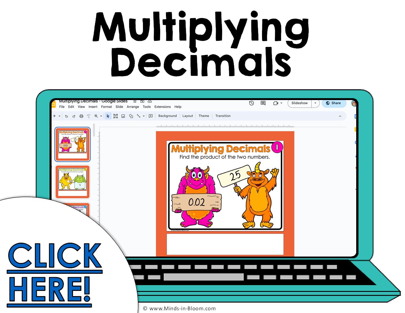 Multiplying Decimals - Where does the decimal point go? Google Slides ...