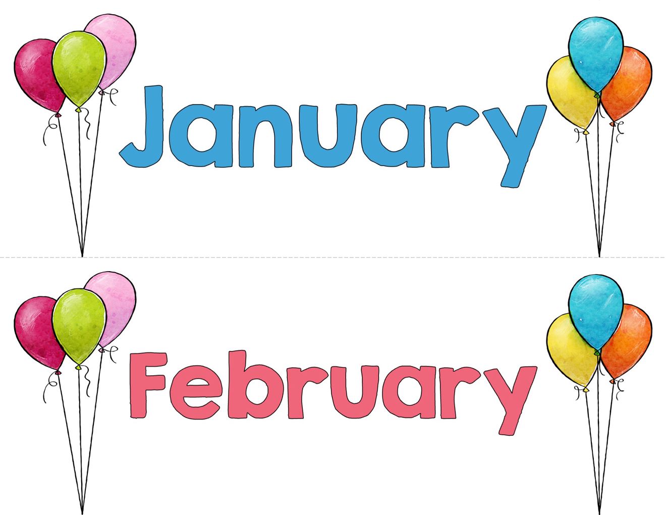 Months of the Year - Birthday Bulletin Board Headers - Minds in Bloom ...