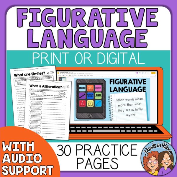Figurative Language Worksheets and Google Slides - Idiom, Simile ...