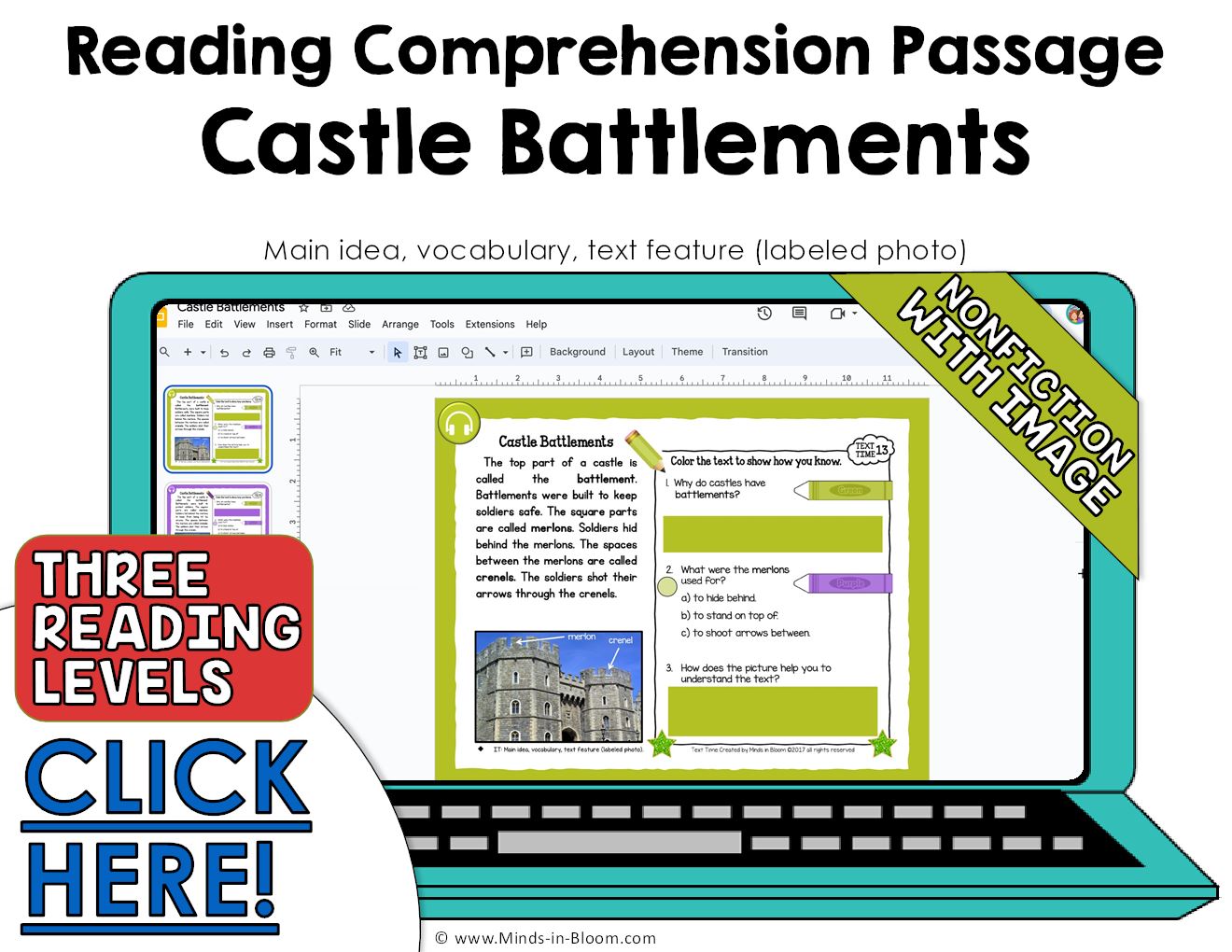 DIGITAL Reading Comprehension Passage: - nonfiction - Castle ...