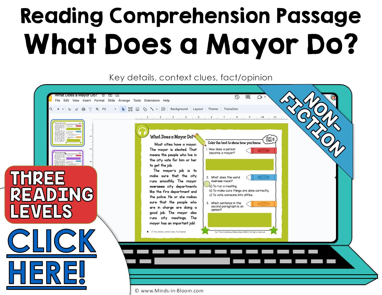 DIGITAL Reading Comprehension Passage: -nonfiction- What does a Mayor ...