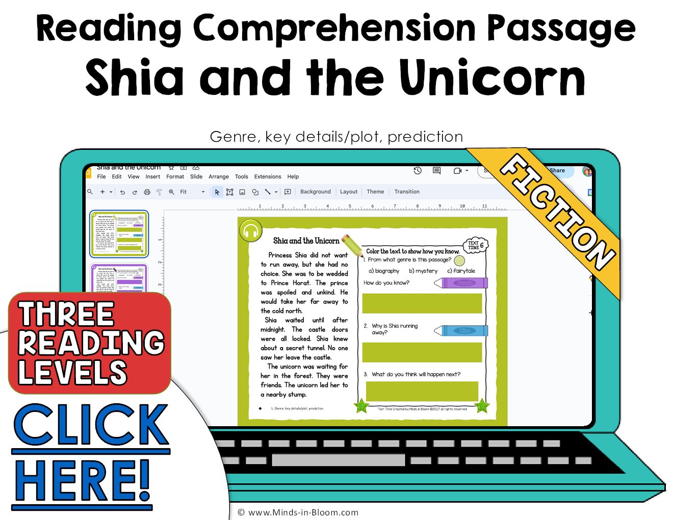 DIGITAL Reading Comprehension Passage: - fiction - Shia and the Unicorn ...