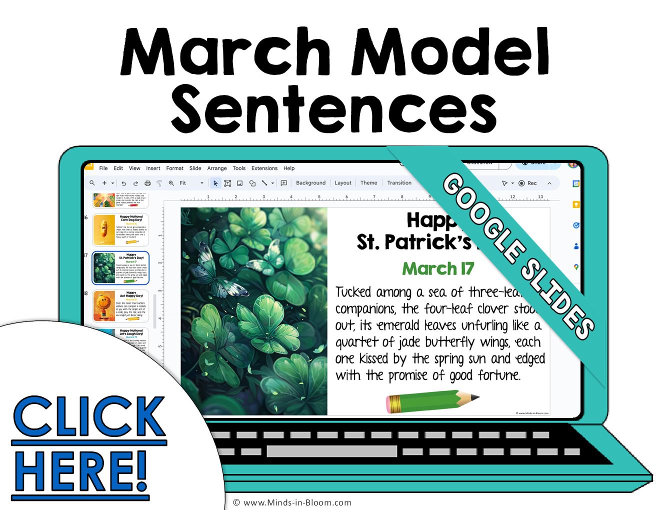 Spring Writing Practice Presentation for Grades 3-5 | Digital