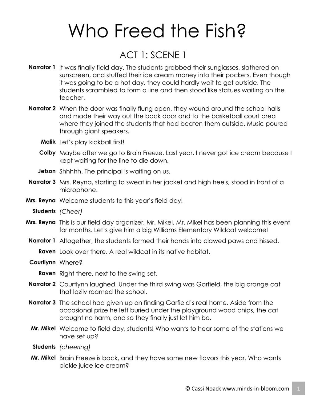 Spring Readers Theater Activity for Grades 3-5 | Printable Resource