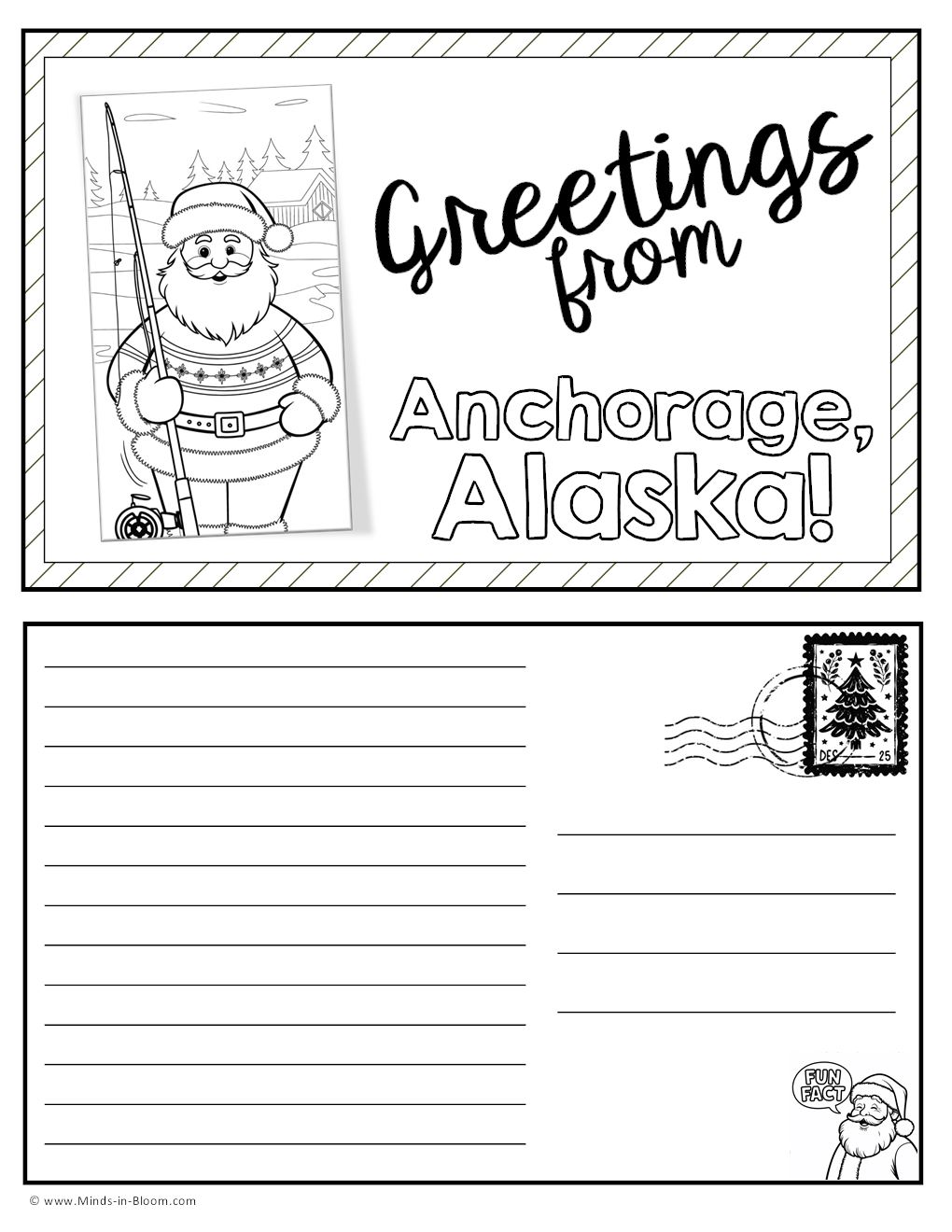 Christmas Mini Research Project - USA Postcards from Santa - Minds in ...