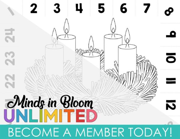 Advent Wreath Activity Coloring Page - Minds in Bloom Unlimited