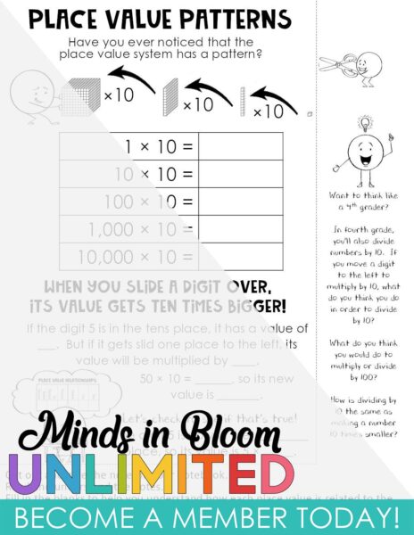 Place Value Relationships - Notes Pages (Great for Notebooks) - Place ...