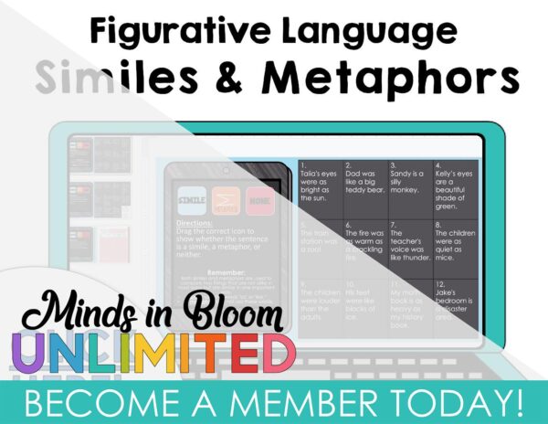 Google Slides - Figurative Language - Similes and Metaphors - Minds in ...