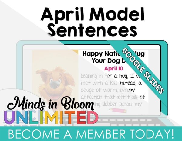 April Writing Practice | Digital Presentation for Grades 3-5