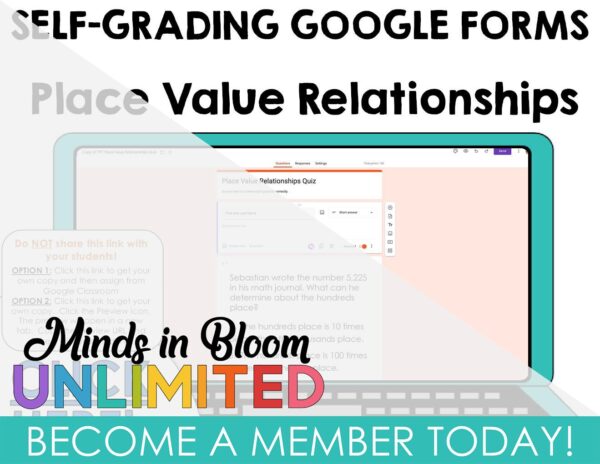 Place Value Relationships - Google Forms - Self-Grading Quiz - Minds in ...