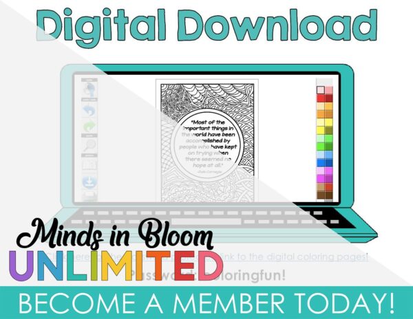 Digital Coloring - Growth Mindset Quotes - Color Digitally, print, and ...