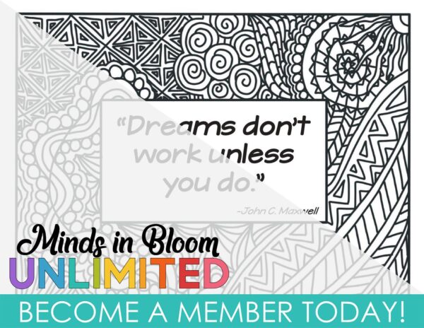 Coloring Growth Mindset Quotes - Set 4 - Minds in Bloom Unlimited