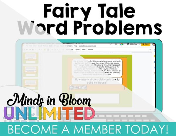 Google Slides - Fairy Tale Word Problems - Minds in Bloom Unlimited