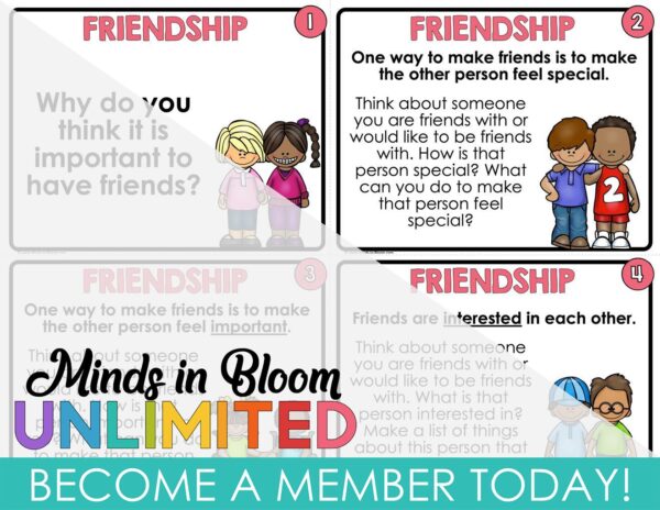 Friendship Reflection Questions - COLOR - Minds in Bloom Unlimited