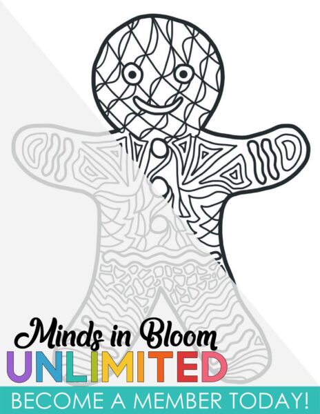 Winter Coloring - Gingerbread Men - Minds in Bloom Unlimited