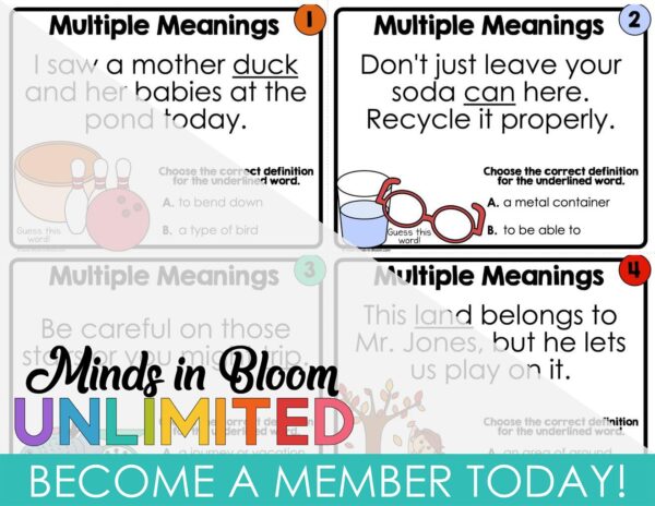 Homonym Task Cards for Grades 3-5 | Printable Resource for Teachers