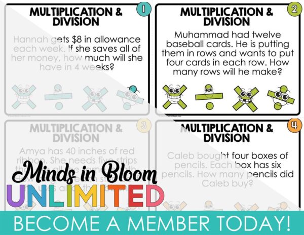 Multiplication Task Cards for Grade 3-4 | Printable Resource for Teachers