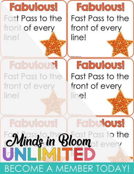 Reward Coupon - Fast Pass to the Front of Every Line - Minds in Bloom ...
