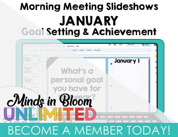 Morning Meeting Questions - JANUARY - Goal Setting & Achievement ...