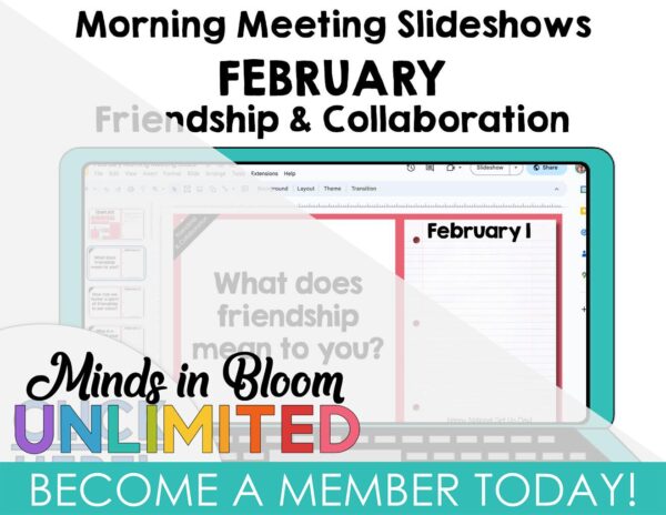 Morning Meeting Questions - FEBRUARY - Friendship and Collaboration ...
