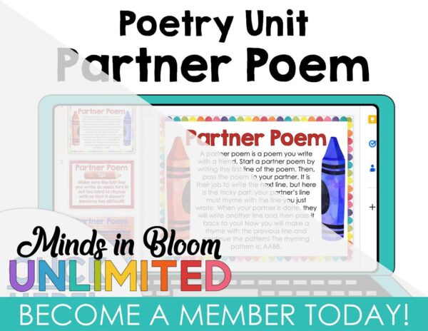 Google Slides - Poetry: Partner Poem - Minds in Bloom Unlimited