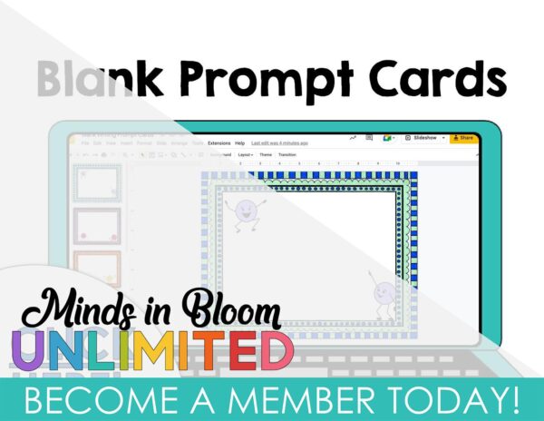 Google Slides - DIY Writing Prompts - Use this slide to type your own ...