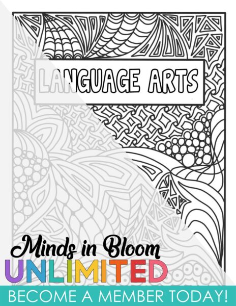 Coloring - Subject Dividers for Binders or Notebooks - LANGUAGE ARTS ...