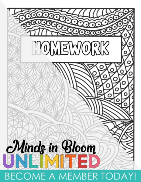 Coloring - Subject Dividers for Binders or Notebooks - HOMEWORK - Minds ...