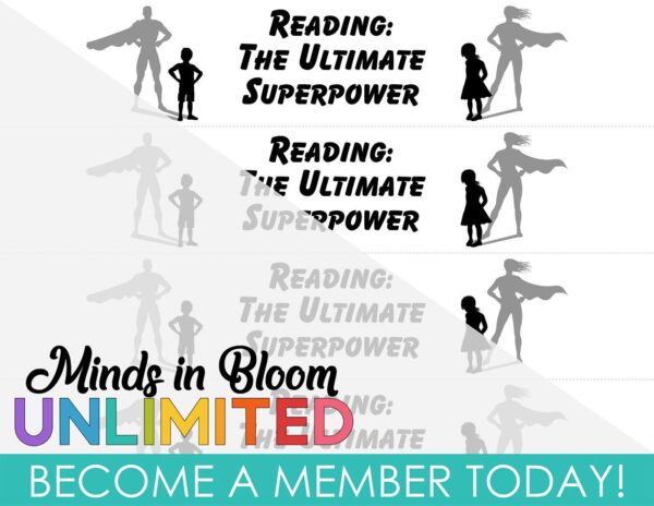 Reading: The Ultimate Superpower Bookmarks - Minds in Bloom Unlimited