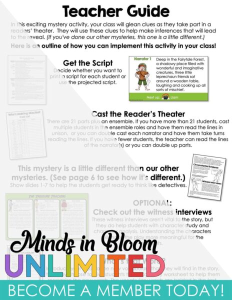 Who's Making Mischief? Reader's Theater Mystery - Teacher Guide - Minds ...
