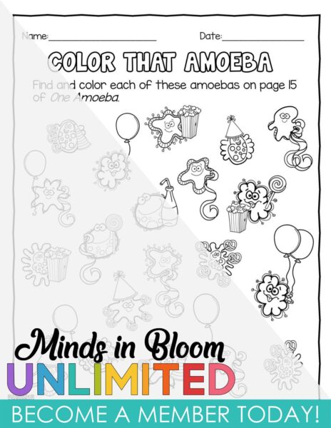 Doubling Numbers with Amoebas Activity Sheets - Use with the booklet ...