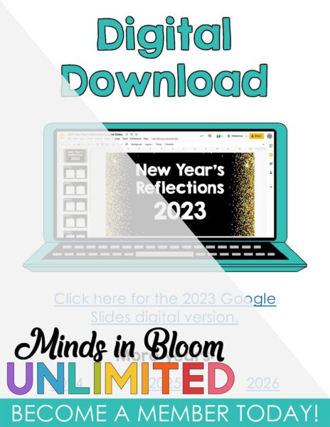 Google Slides - New Years Reflection - (includes pages for every year ...