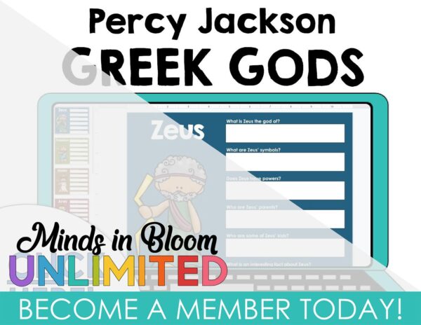 Google Slides - Percy Jackson Novel Study - Greek God Project - Minds ...