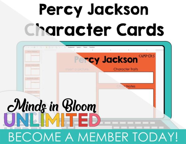 Google Slides - Percy Jackson Novel Study - Character Cards - Minds in ...