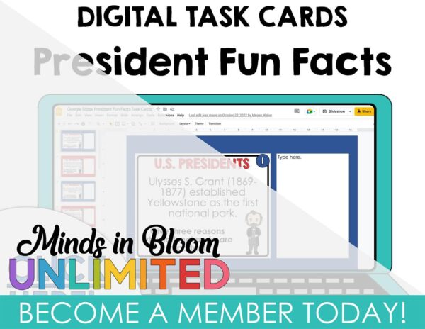 Google Slides - Presidents of the United States - Minds in Bloom Unlimited