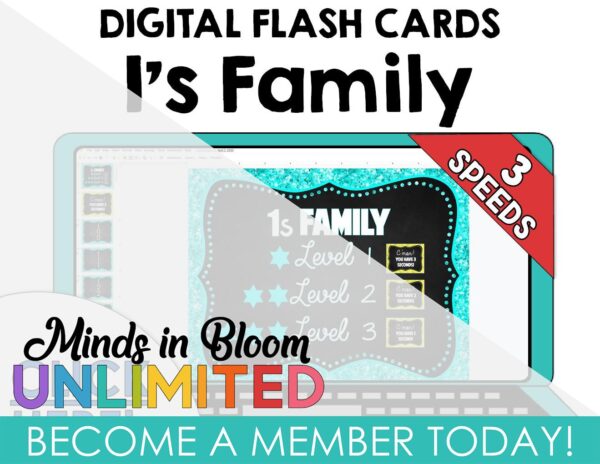 Google Slides Digital Multiplication Flashcards - x 1 family - Minds in ...
