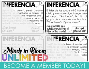 IN SPANISH - Inference Poster - Minds in Bloom Unlimited